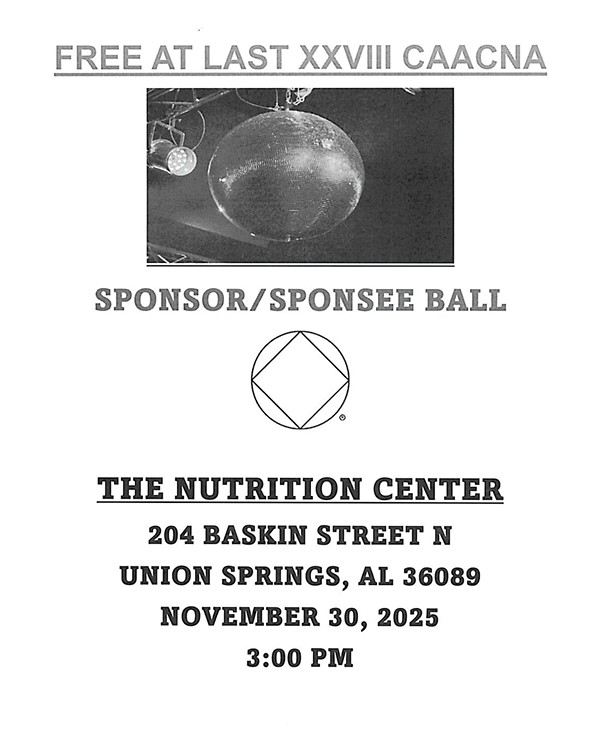 CAACNA Sponsor/Sponsee Ball – Alabama Northwest Florida Region of NA